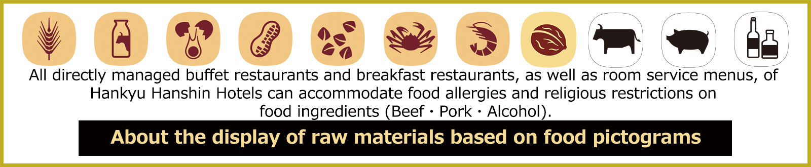 About the display of raw materials based on food pictograms | Hankyu ...